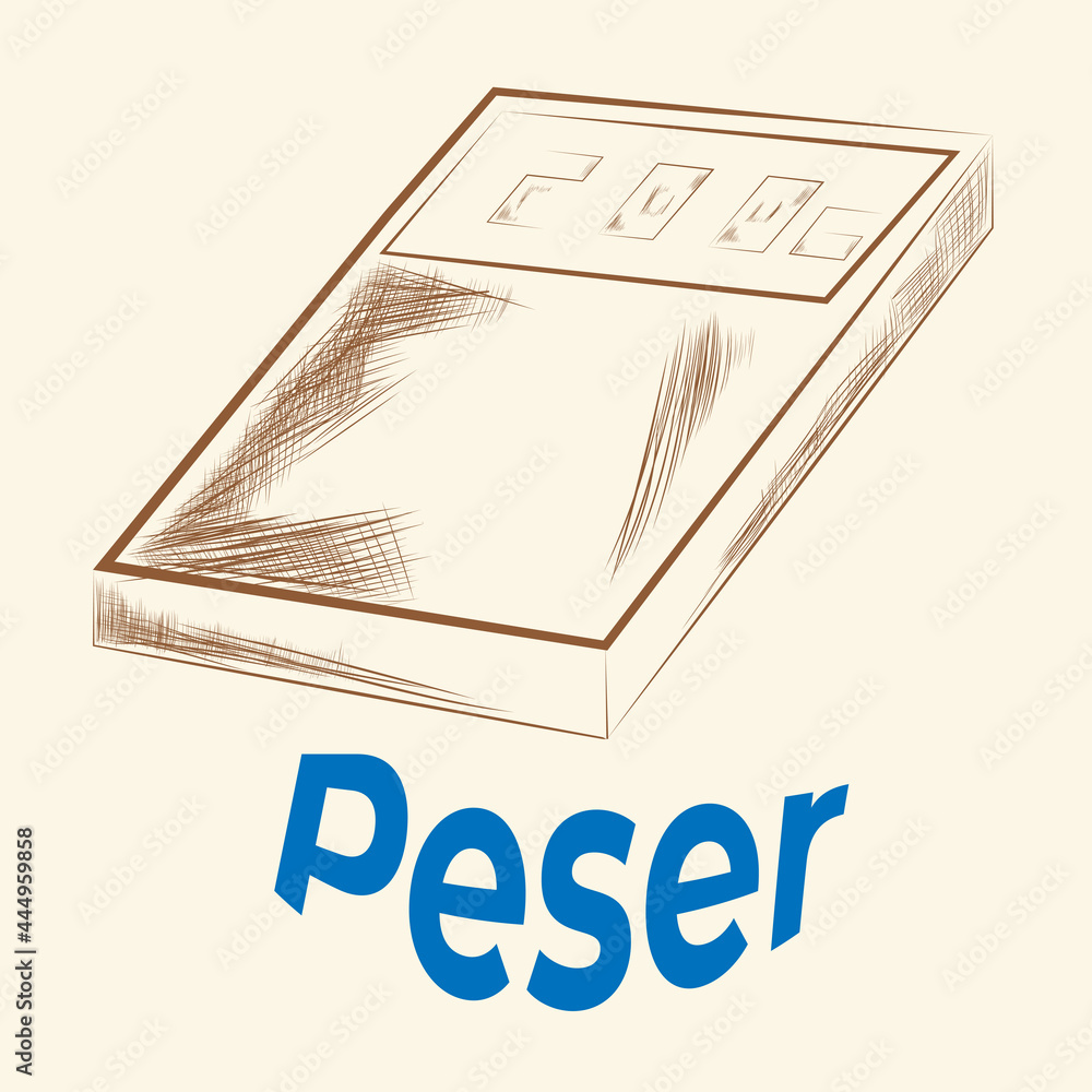 Peser pictogramme pâtisserie boulangerie dans le style gravure Stock ...