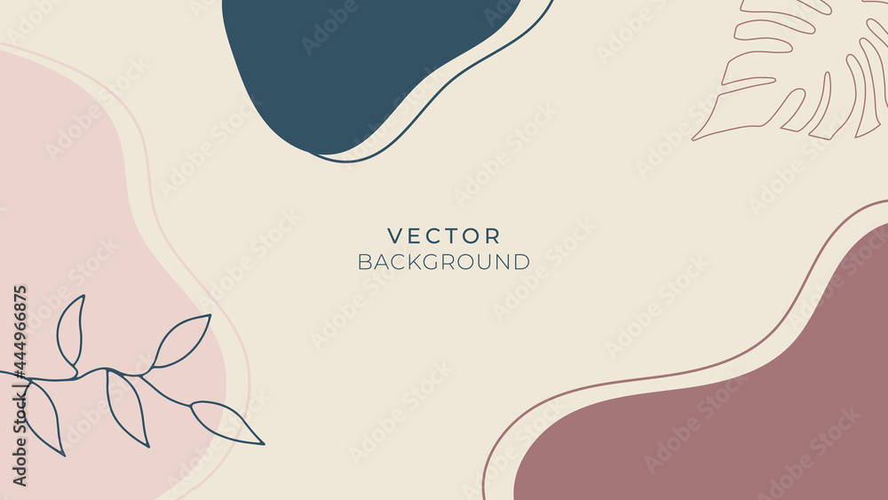 Abstract organic background vector. Earth tone minimal style wallpaper ...