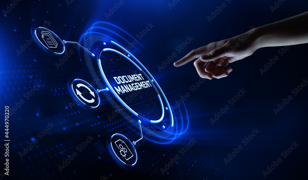DMS Document management system business automation technology concept ...