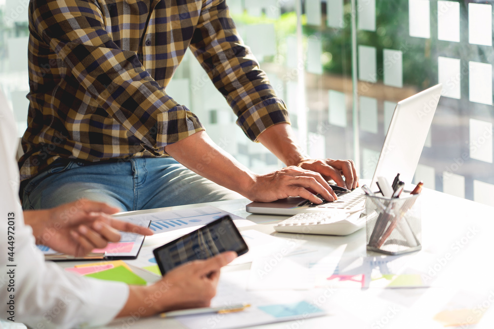 young business managers crew working with new startup project working ...