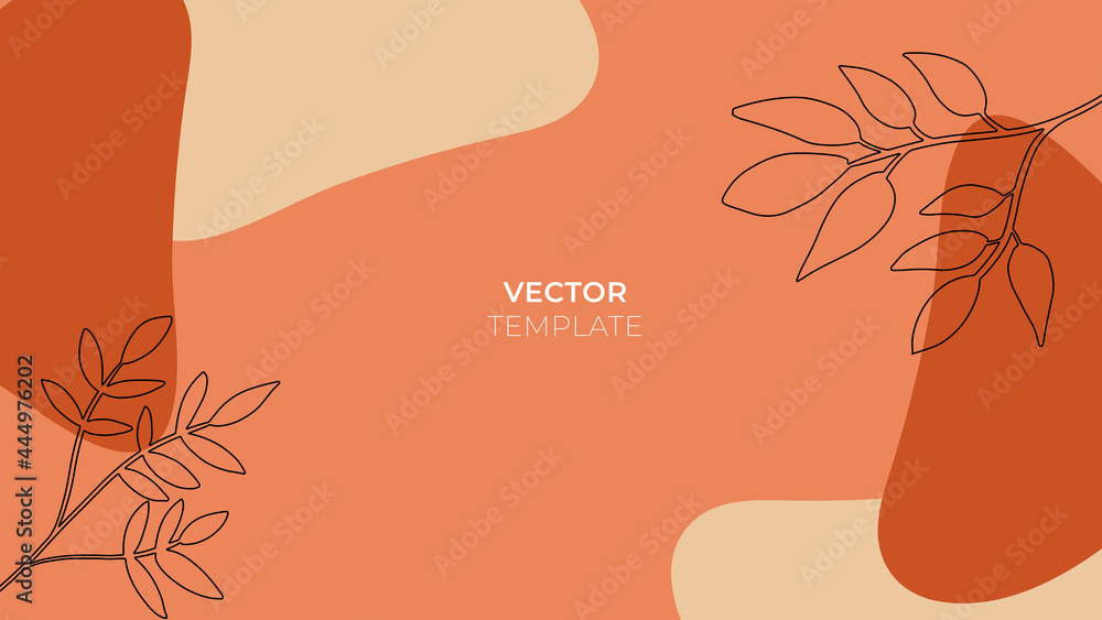 Abstract organic background vector. Luxury minimal style wallpaper with ...