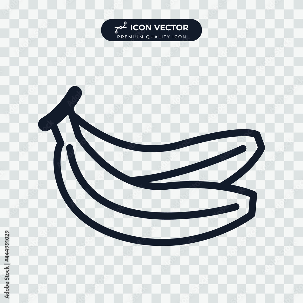 banana fruit icon symbol template for graphic and web design collection ...
