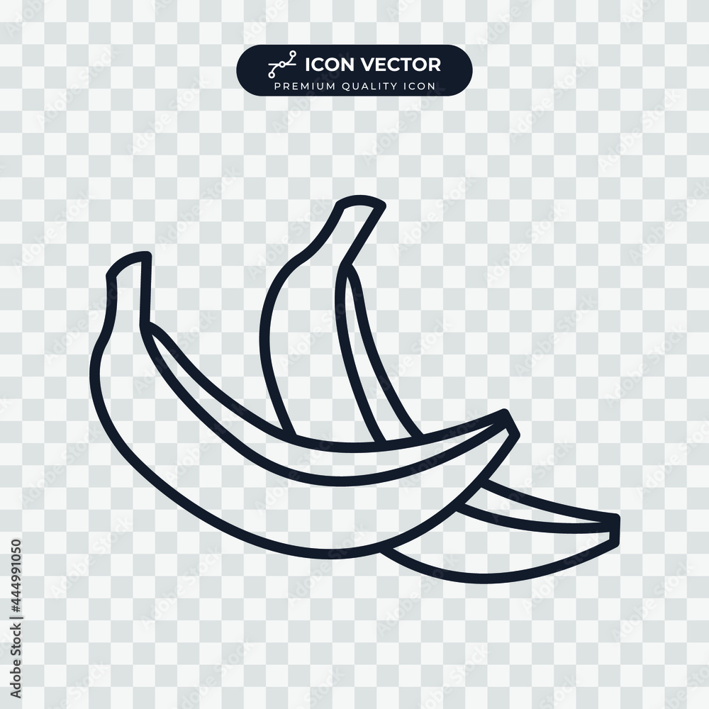 banana fruit icon symbol template for graphic and web design collection ...