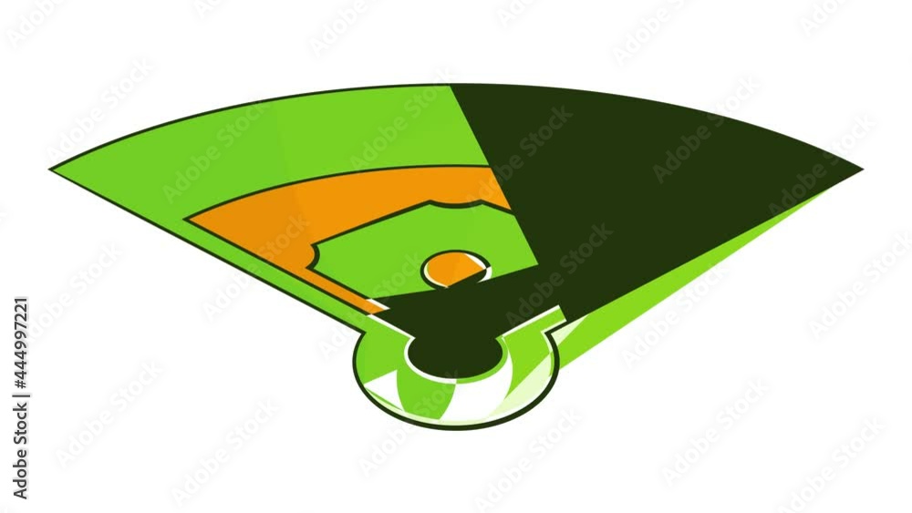 Baseball field icon animation cartoon best object isolated on white ...