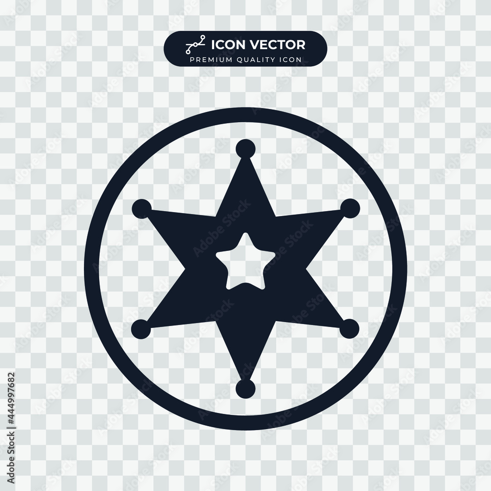 sheriff icon symbol template for graphic and web design collection logo ...