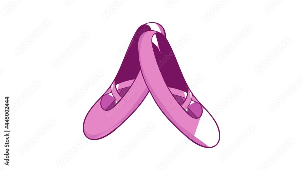 Pointe shoes icon animation cartoon best object isolated on white ...