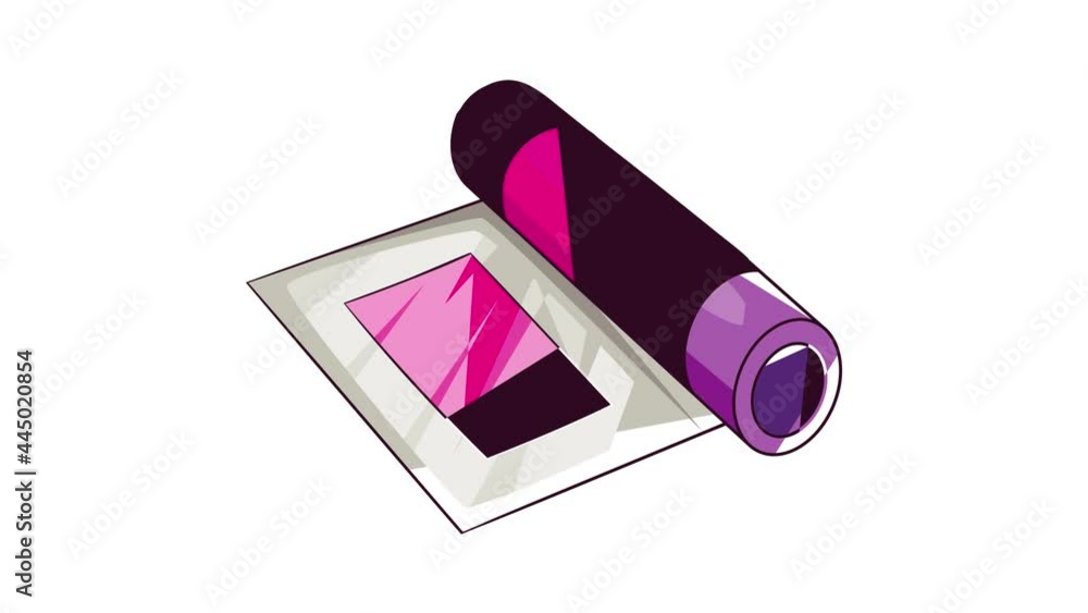 Platen for printing machine icon animation cartoon best object isolated ...