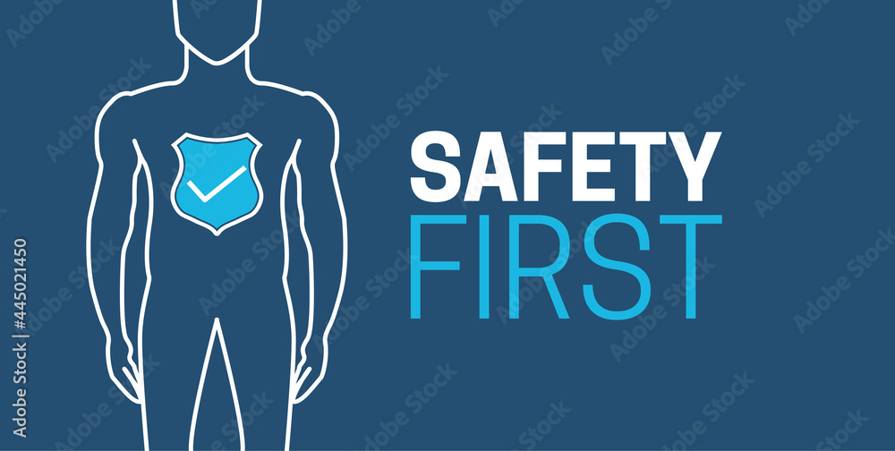 Safety First Background Illustration Stock Vector | Adobe Stock