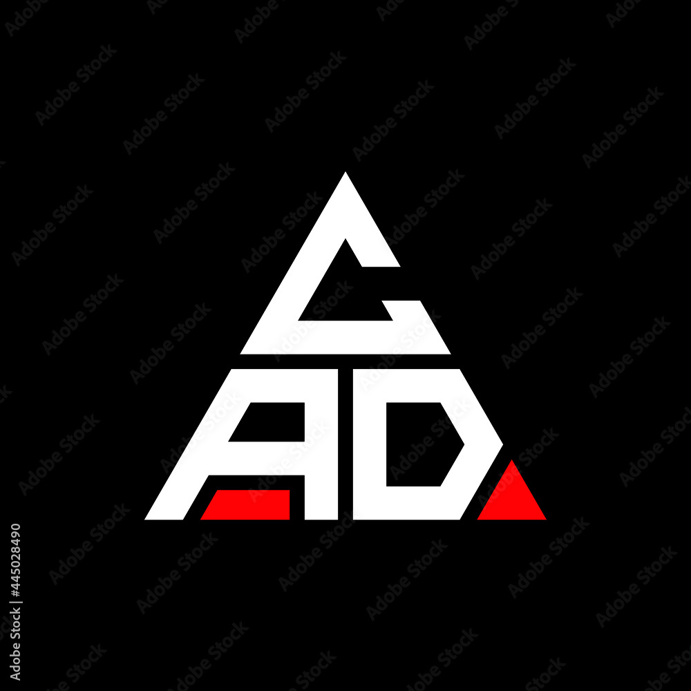 CAD triangle letter logo design with triangle shape. CAD triangle logo ...