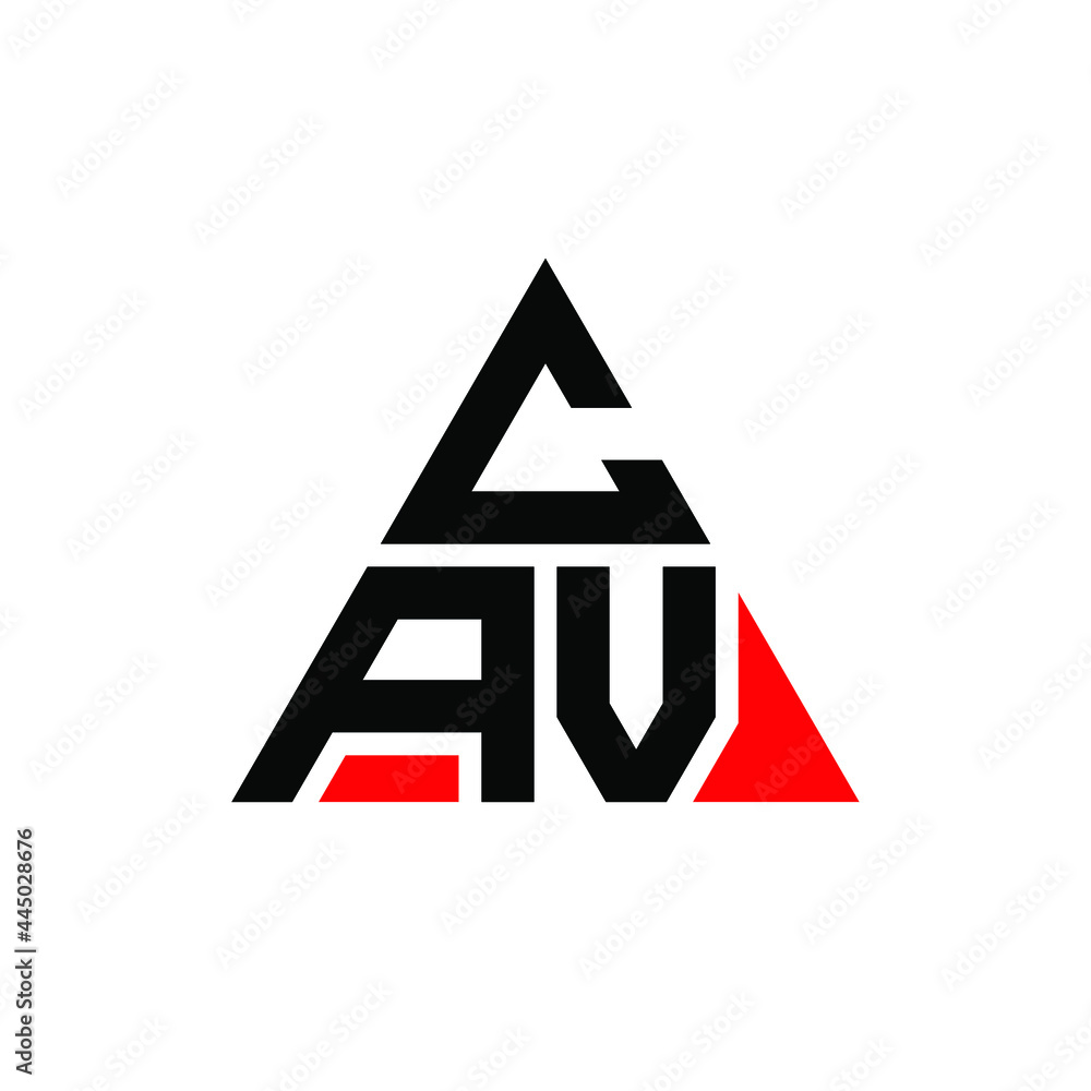 CAV triangle letter logo design with triangle shape. CAV triangle logo ...