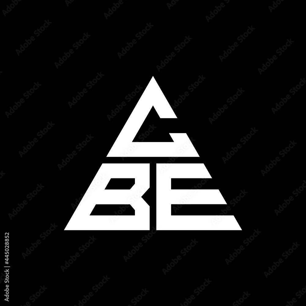CBE triangle letter logo design with triangle shape. CBE triangle logo ...