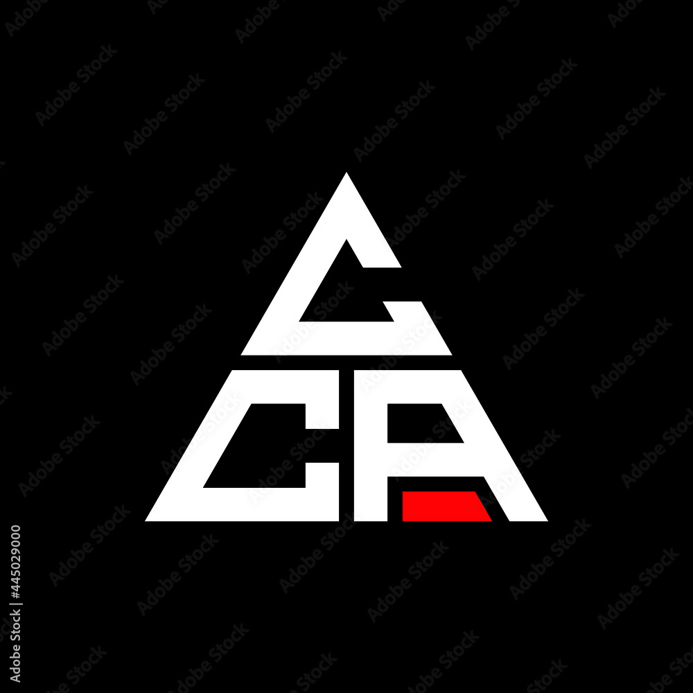 CCA triangle letter logo design with triangle shape. CCA triangle logo ...
