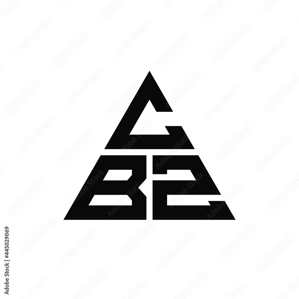 CBZ triangle letter logo design with triangle shape. CBZ triangle logo ...