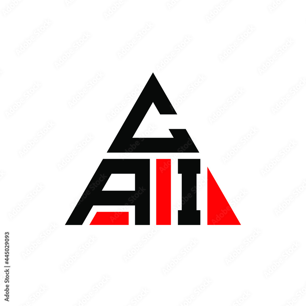 CAI triangle letter logo design with triangle shape. CAI triangle logo ...
