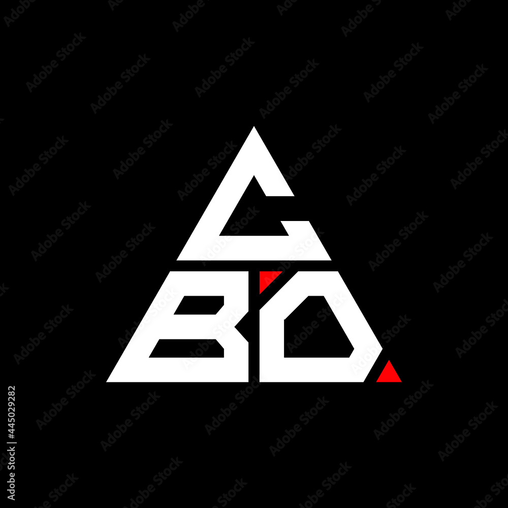 CBO triangle letter logo design with triangle shape. CBO triangle logo ...