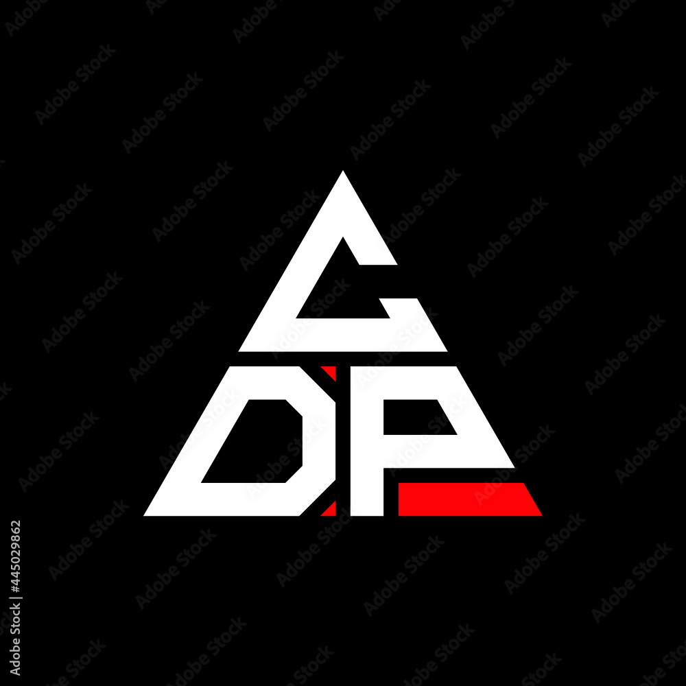 CDP triangle letter logo design with triangle shape. CDP triangle logo ...