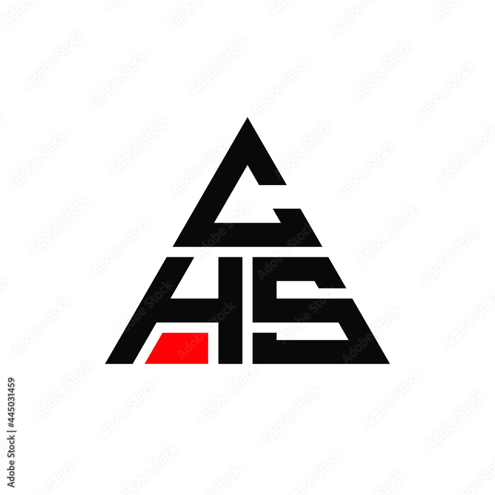CHS triangle letter logo design with triangle shape. CHS triangle logo ...