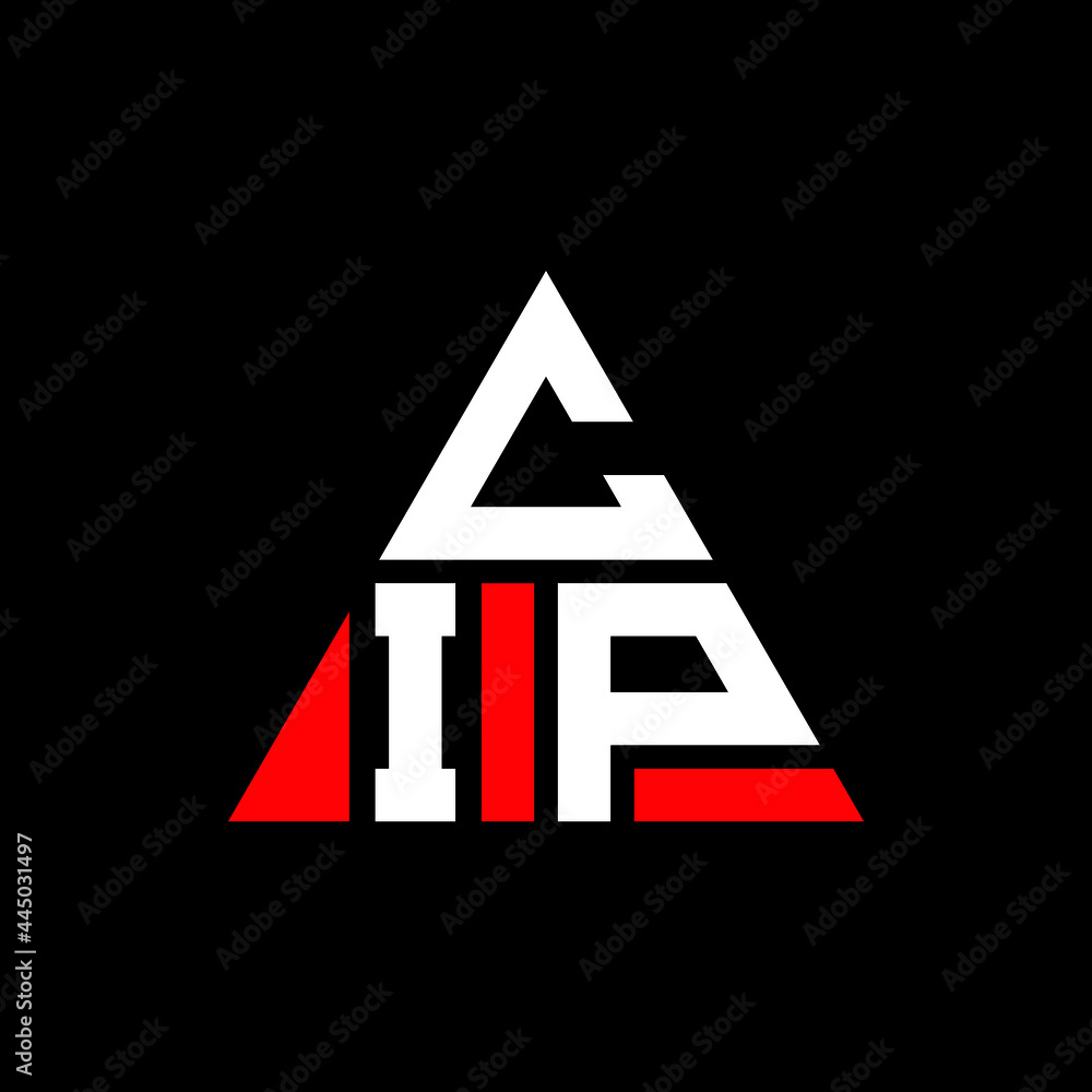 CIP triangle letter logo design with triangle shape. CIP triangle logo ...