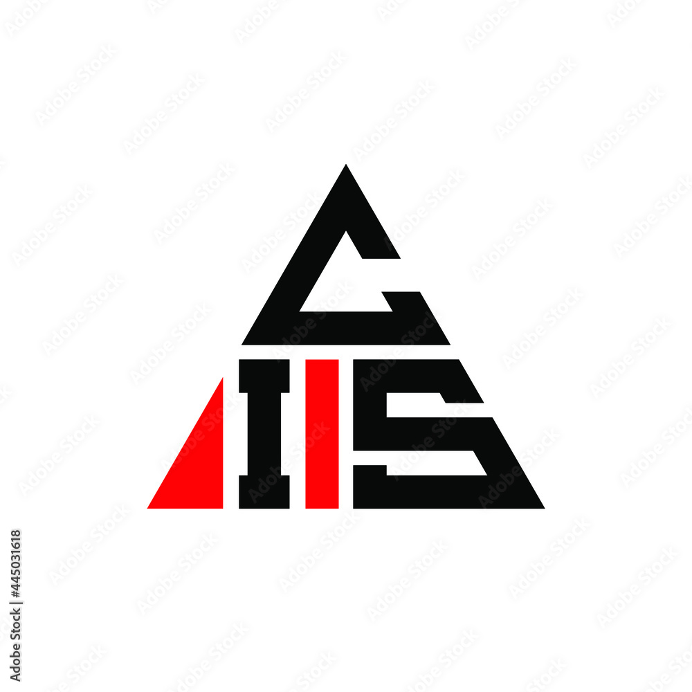 CIS triangle letter logo design with triangle shape. CIS triangle logo ...