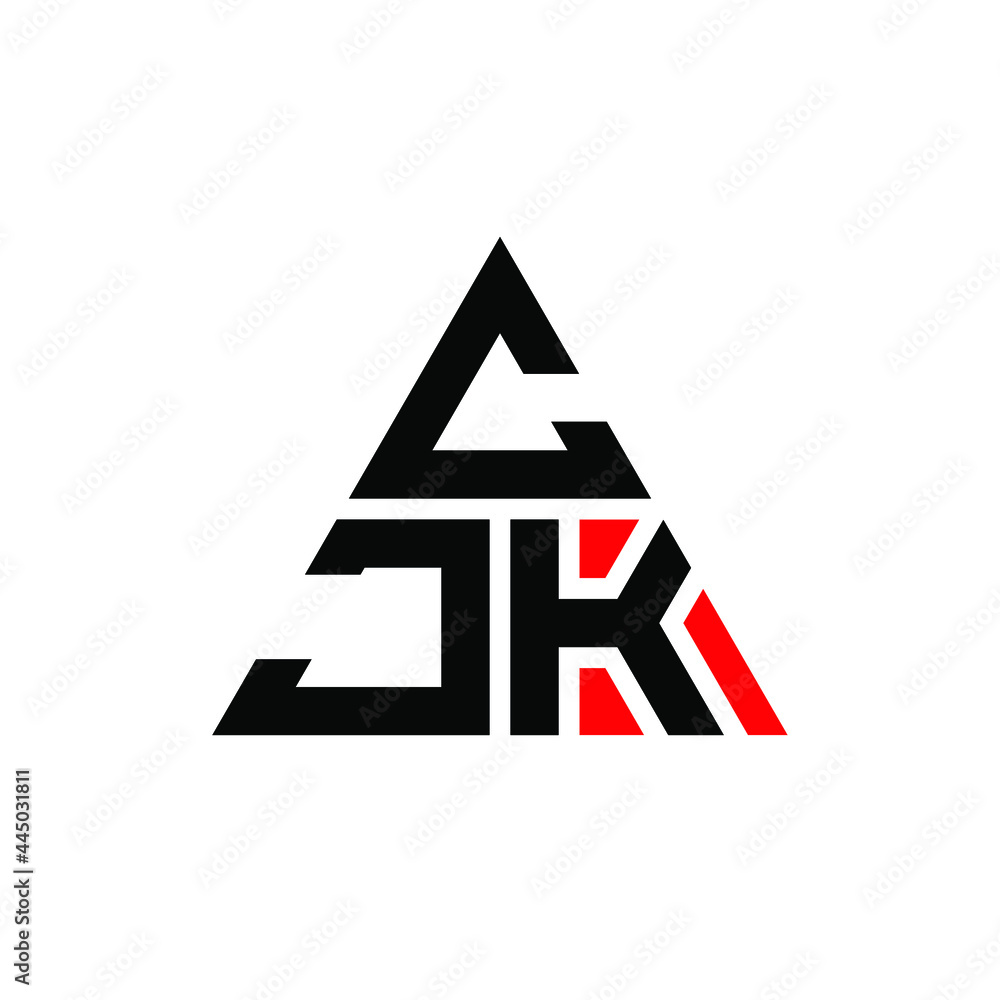 CJK triangle letter logo design with triangle shape. CJK triangle logo ...