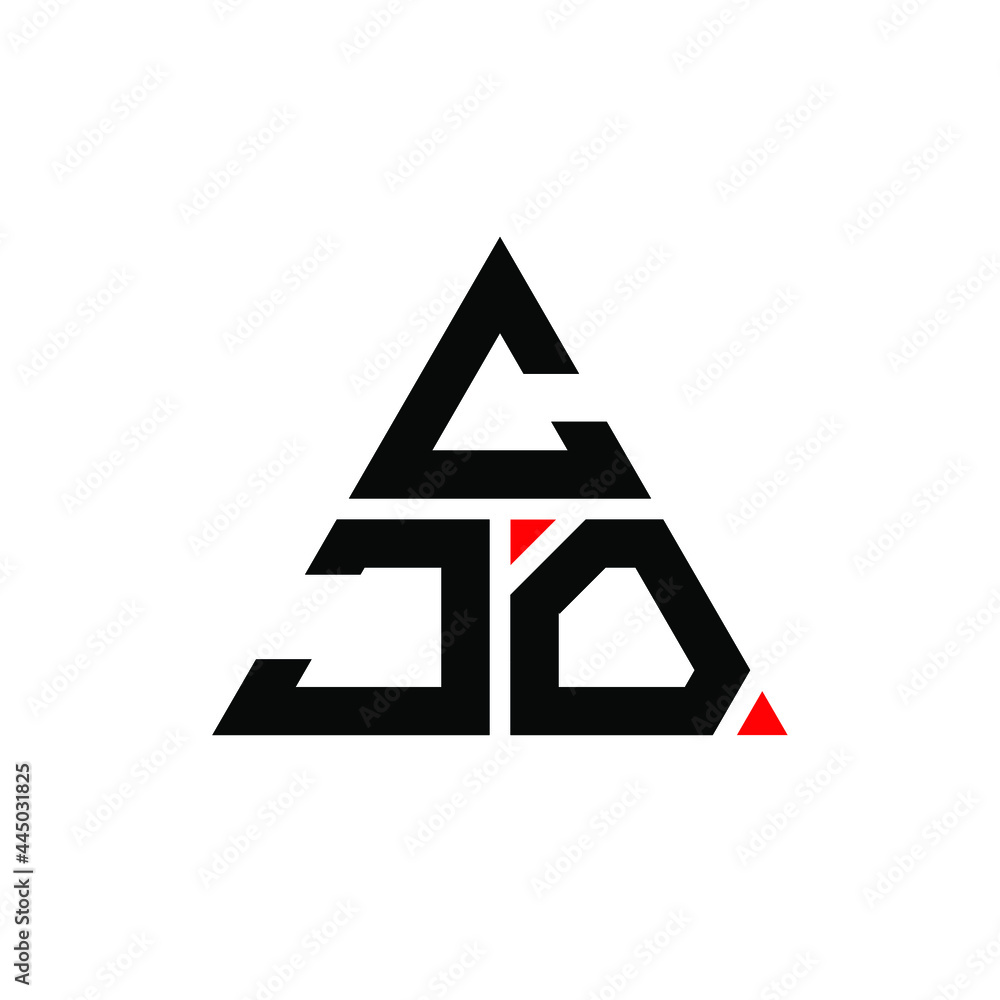 CJO triangle letter logo design with triangle shape. CJO triangle logo ...