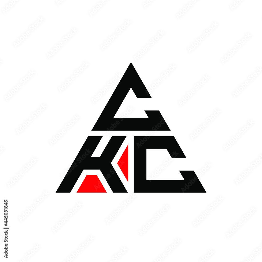 CKC triangle letter logo design with triangle shape. CKC triangle logo ...