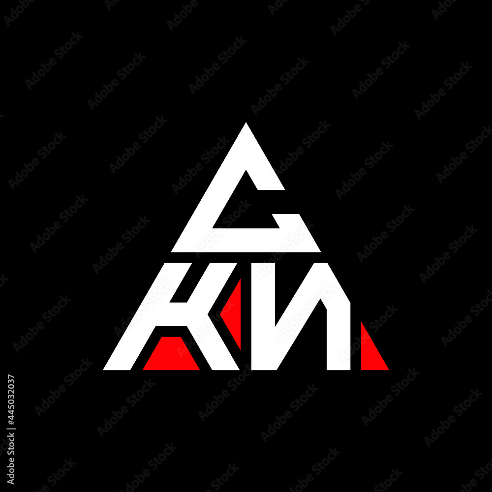 CKN triangle letter logo design with triangle shape. CKN triangle logo ...
