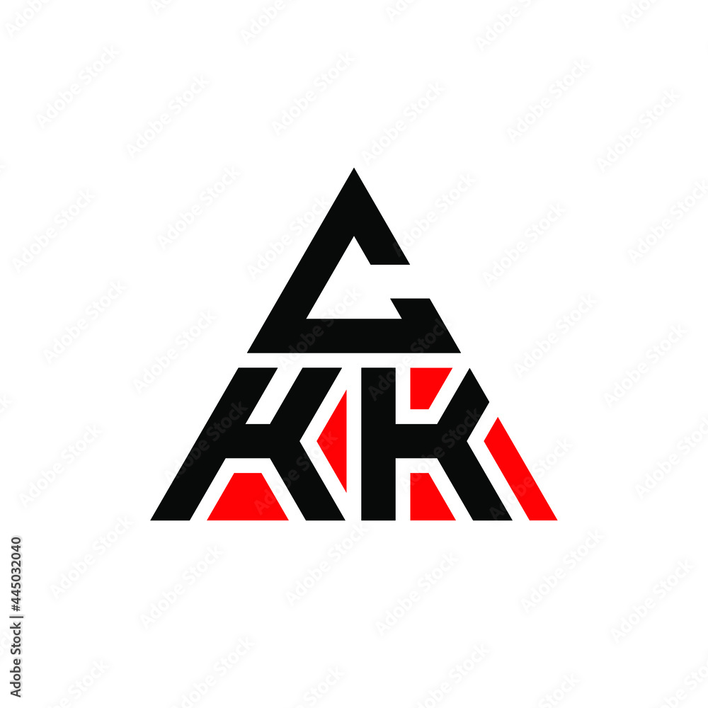 CKK triangle letter logo design with triangle shape. CKK triangle logo ...