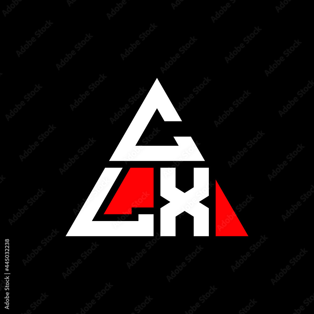 CLX triangle letter logo design with triangle shape. CLX triangle logo ...