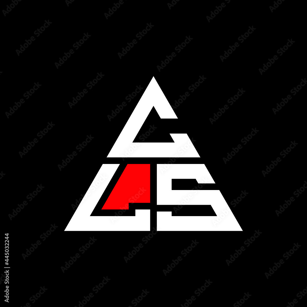 CLS triangle letter logo design with triangle shape. CLS triangle logo ...