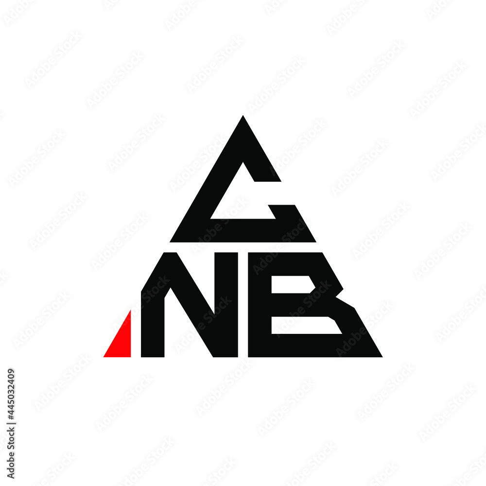 CNB triangle letter logo design with triangle shape. CNB triangle logo ...