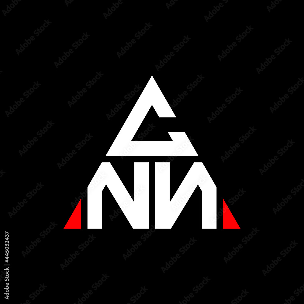 CNN triangle letter logo design with triangle shape. CNN triangle logo ...