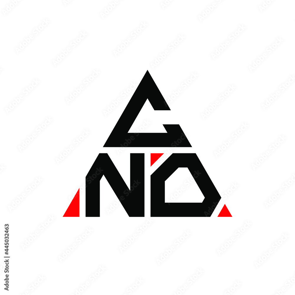 CNO triangle letter logo design with triangle shape. CNO triangle logo ...