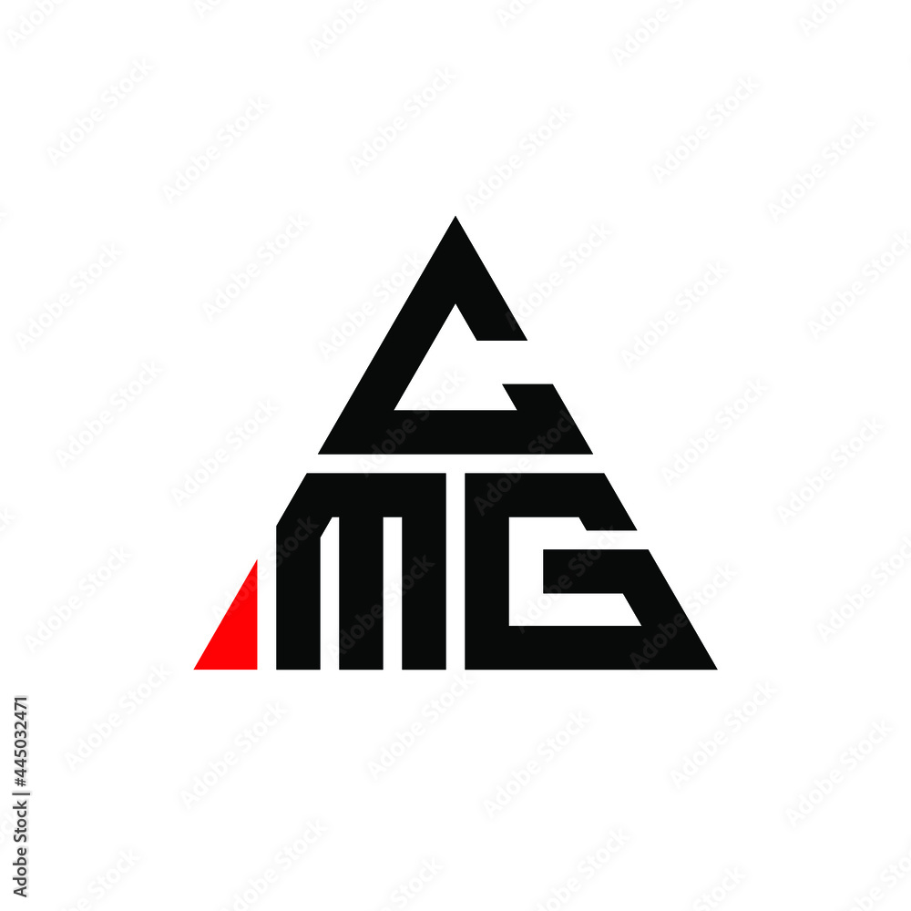CMG triangle letter logo design with triangle shape. CMG triangle logo ...