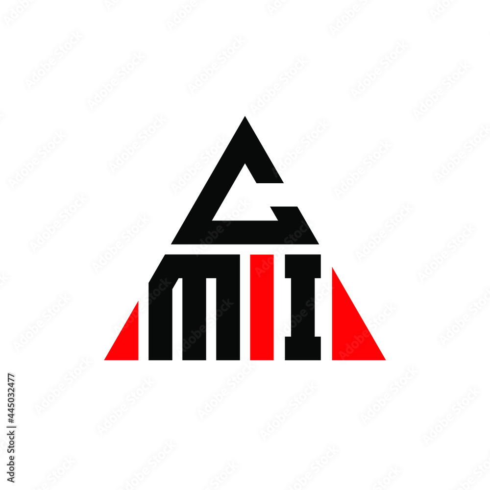 CMI triangle letter logo design with triangle shape. CMI triangle logo ...