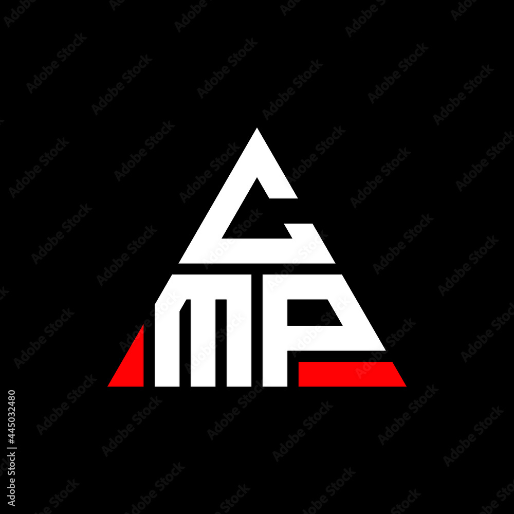 CMP triangle letter logo design with triangle shape. CMP triangle logo ...