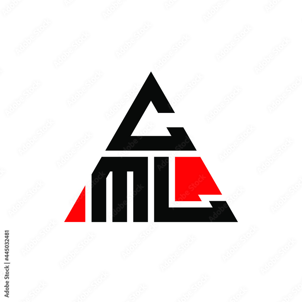 CML triangle letter logo design with triangle shape. CML triangle logo ...