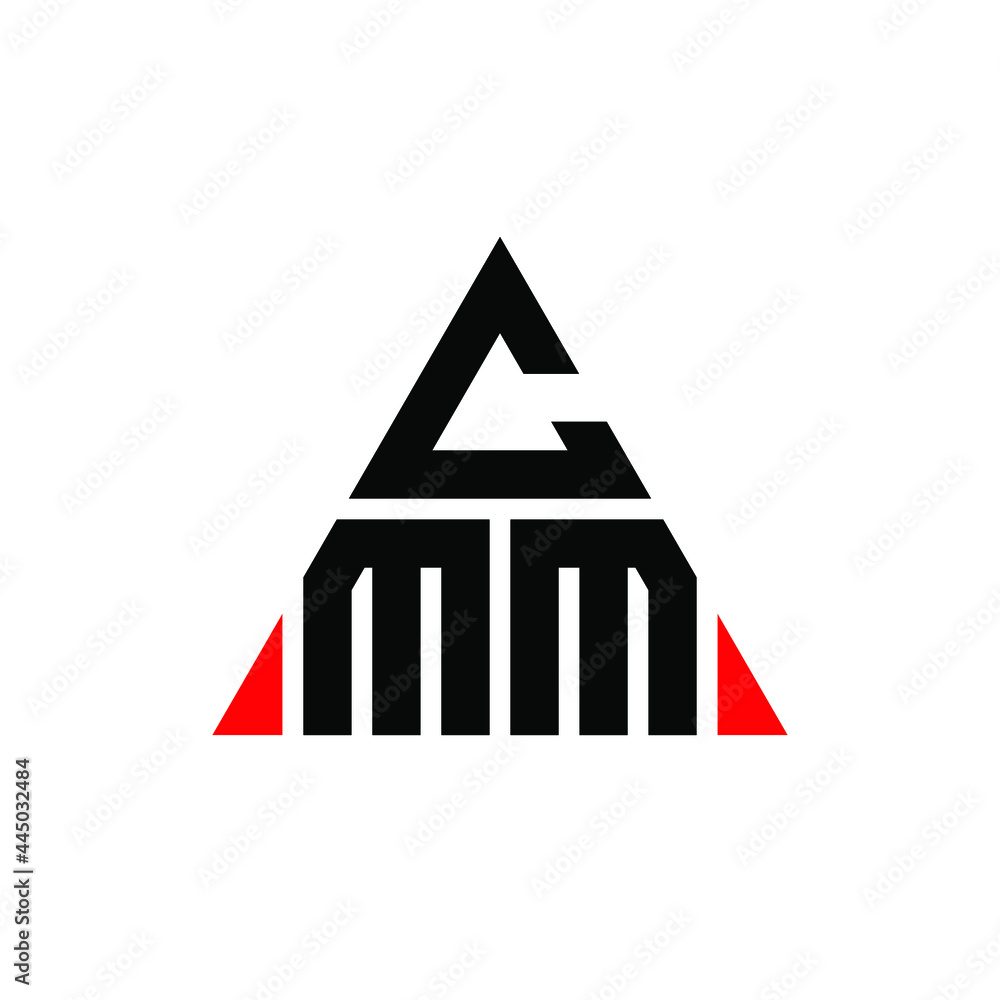 CMM triangle letter logo design with triangle shape. CMM triangle logo ...