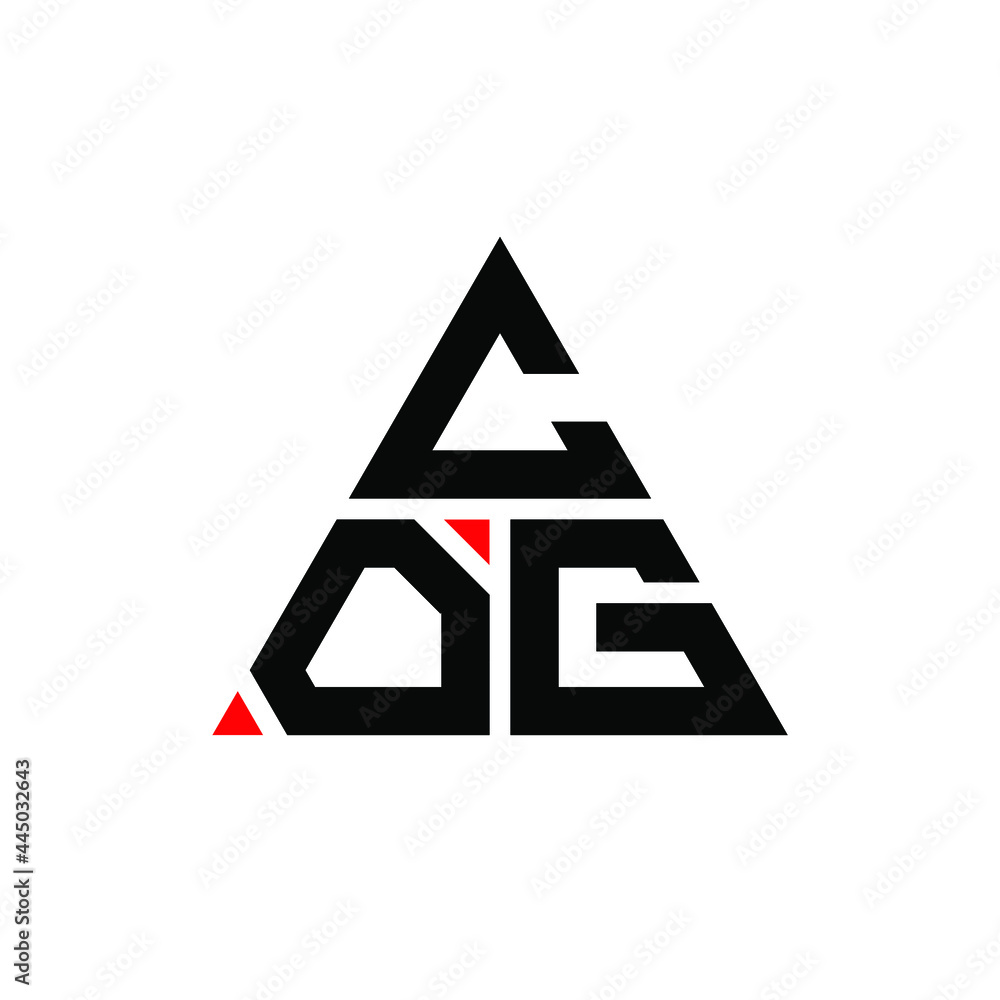 COG triangle letter logo design with triangle shape. COG triangle logo ...