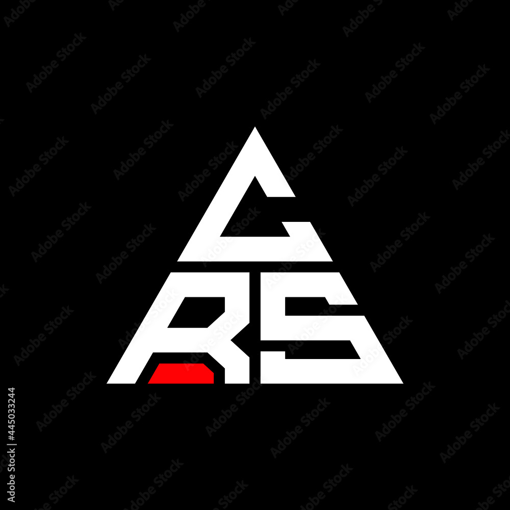 CRS triangle letter logo design with triangle shape. CRS triangle logo ...