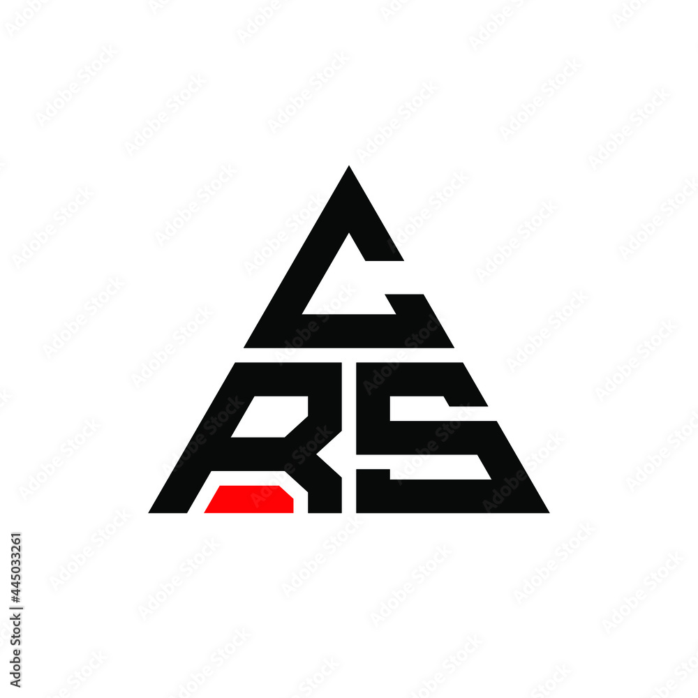 CRS triangle letter logo design with triangle shape. CRS triangle logo ...