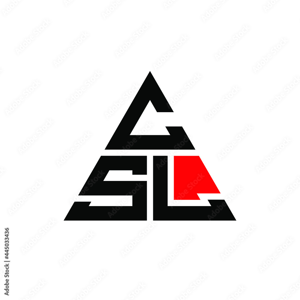 CSL triangle letter logo design with triangle shape. CSL triangle logo ...
