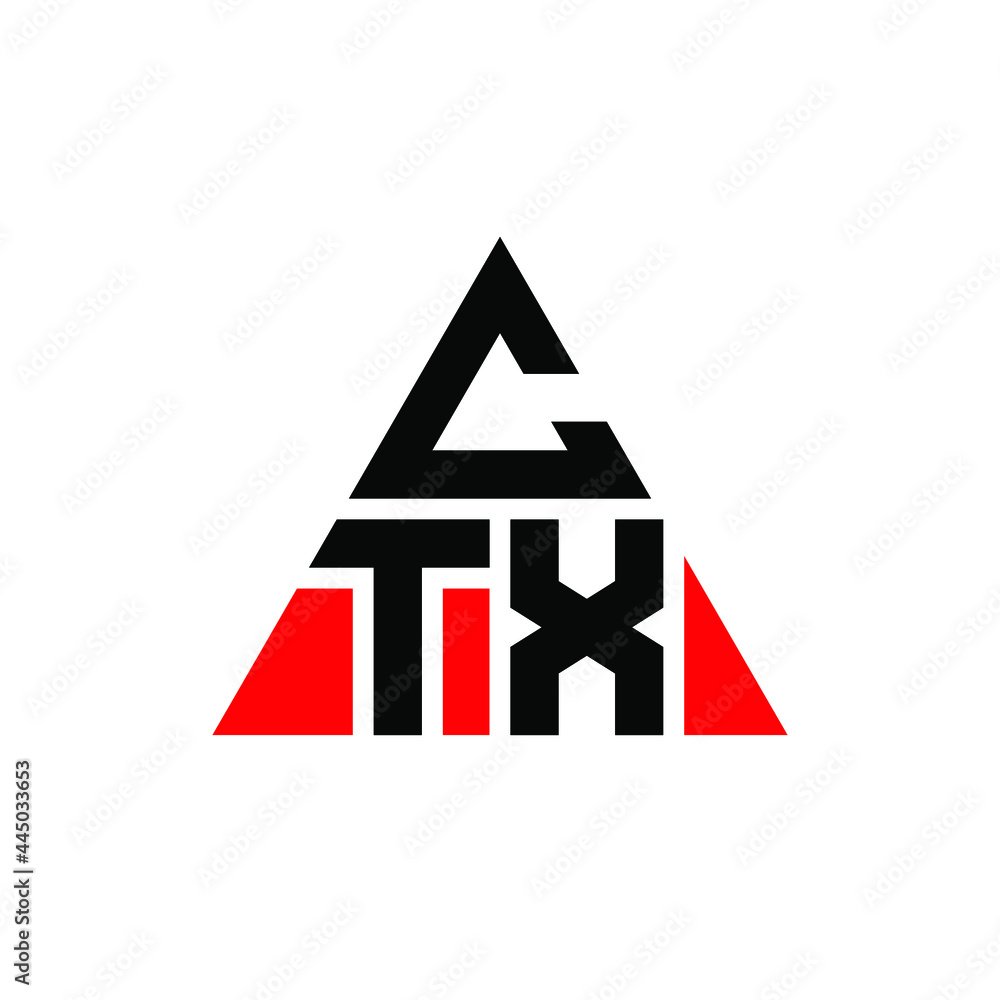 CTX triangle letter logo design with triangle shape. CTX triangle logo ...