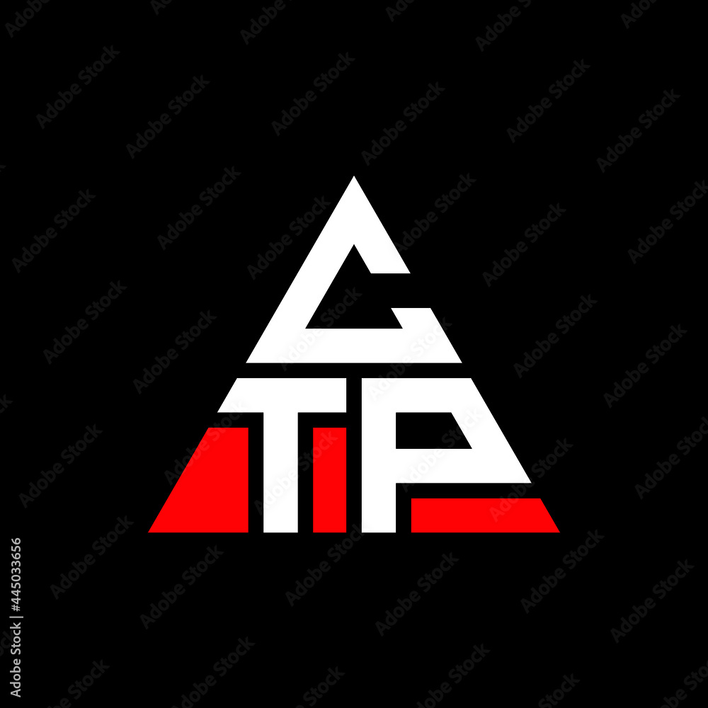 CTP triangle letter logo design with triangle shape. CTP triangle logo ...