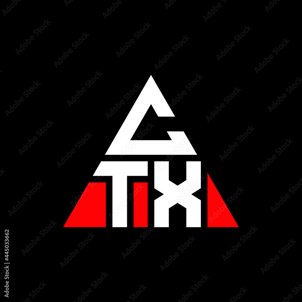 CTX triangle letter logo design with triangle shape. CTX triangle logo ...