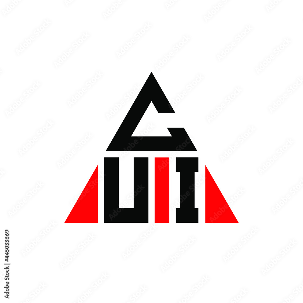 CUI triangle letter logo design with triangle shape. CUI triangle logo ...