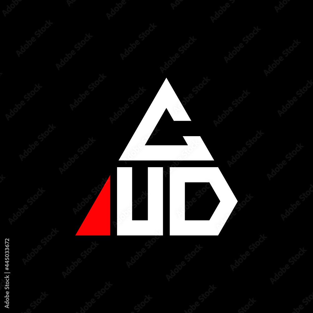 CUD triangle letter logo design with triangle shape. CUD triangle logo design monogram. CUD ...