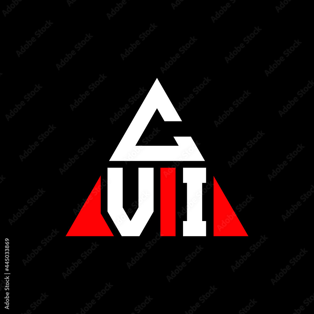CVI triangle letter logo design with triangle shape. CVI triangle logo ...