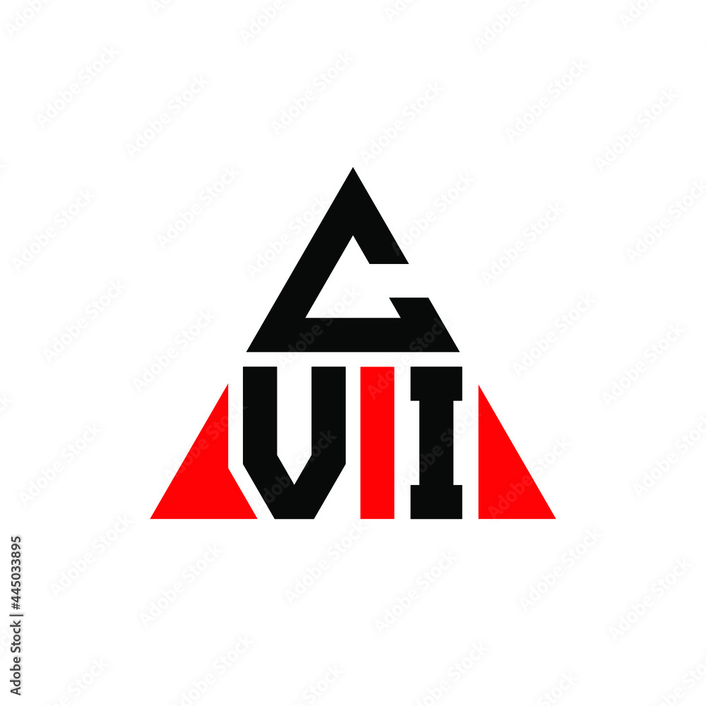 CVI triangle letter logo design with triangle shape. CVI triangle logo ...