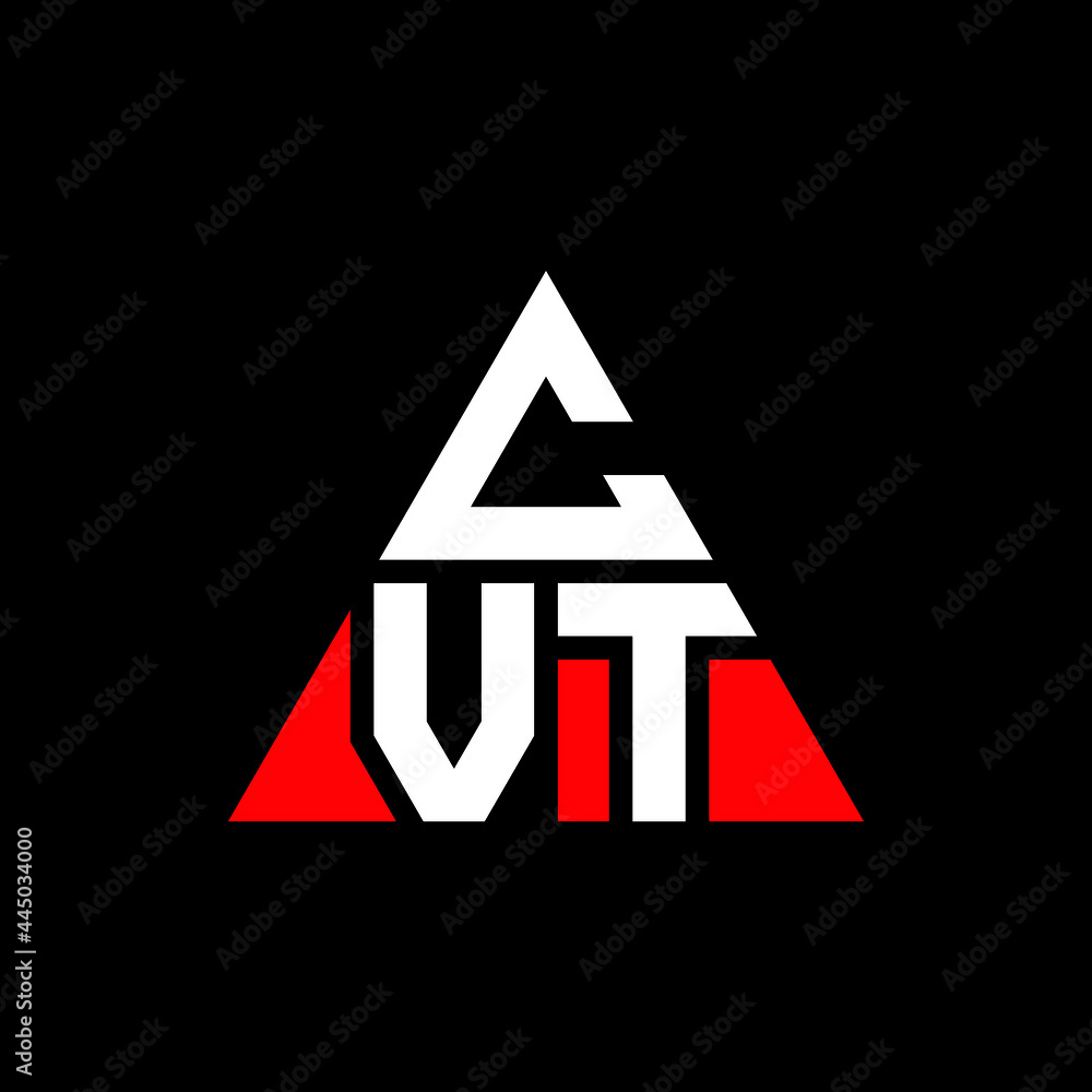 CVT triangle letter logo design with triangle shape. CVT triangle logo ...